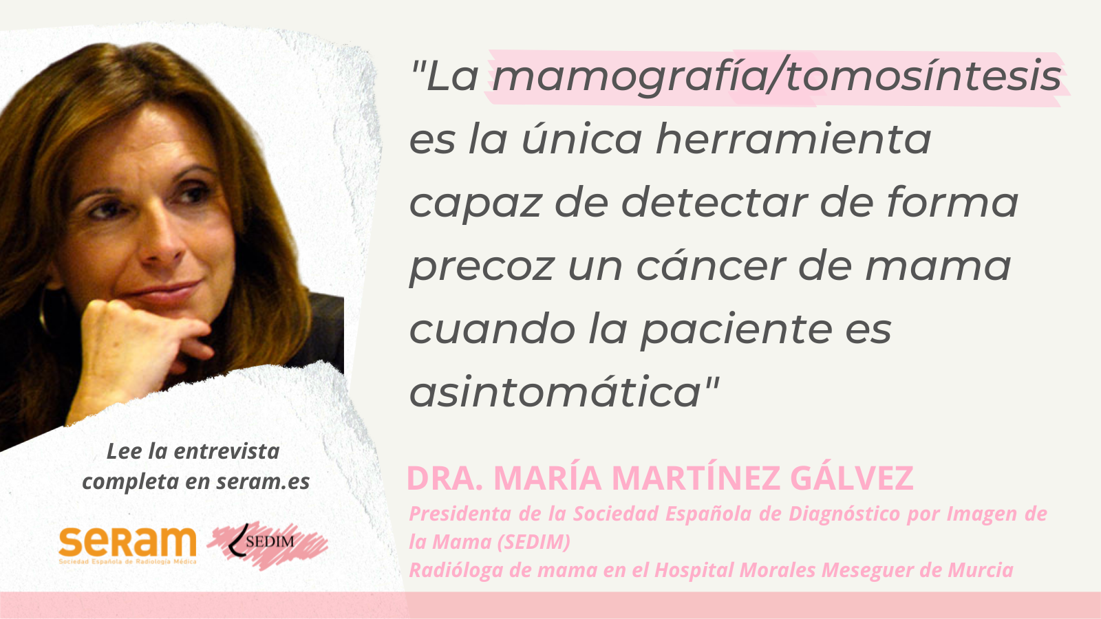 Día Mundial contra el Cáncer de Mama – Entrevista a la Dra. María ...