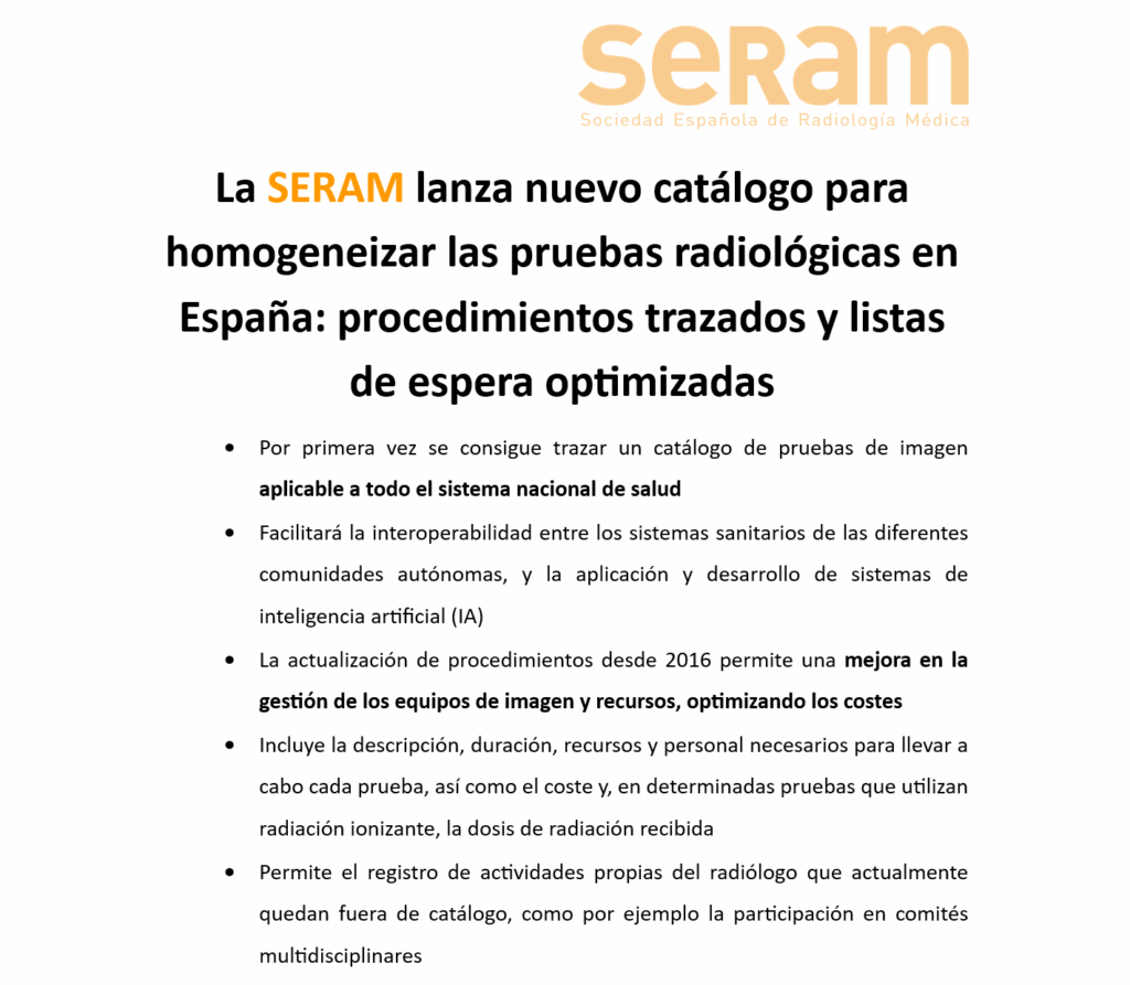 La SERAM lanza nuevo catálogo para homogeneizar las pruebas ...